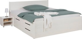 XXXLutz POSTEL S ÚLOŽNÝM PROSTOREM, 180/200 cm, bílá Zandiara - Manželské postele - 000528046804