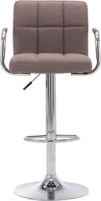 Barové židle 2 ks taupe textil 283428