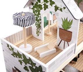 Creative Corner Dřevěný domeček pro panenky LULILO FLORO boho LED