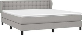Box spring postel s matrací světle šedá 160 x 200 cm textil 3126573