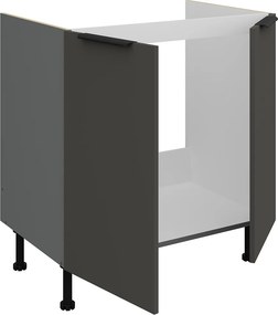ARIA pi | dolní skříňka 80 ZL 2F dřezová | 80 cm | ANTI FINGERPRINT povrch | antracit/šedá grafit
