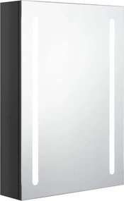 LED koupelnová skříňka se zrcadlem zářivě černá 50 x 13 x 70 cm 326496