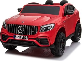LEAN CARS Elektrické autíčko Mercedes GLC 63S LED MP3 červené lakované