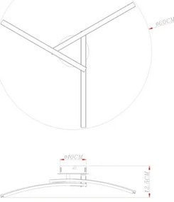 Globo 67098-18 - LED Přisazený lustr TANSY 3xLED/6W/230V