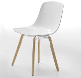 INFINITI - Židle PURE LOOP MONO s dřevěnou podnoží