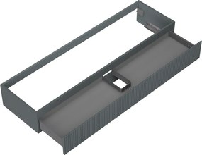 Mexen Rivel, koupelnová skříňka 160 cm, 1 zásuvka, drážkovaná, grafitová matná, 91A20-16023-1-BF66