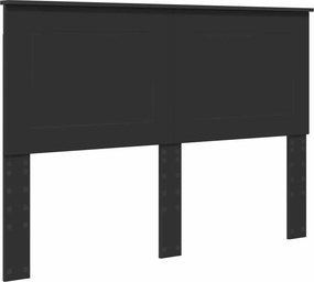Rám postele s čelo Černá 160 x 200 cm Masivní borové dřevo 3409328