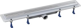 Polysan Sapho, INDY sprchový kanálek s nerezovým roštem, superflow, DN50, 810x122x65 mm