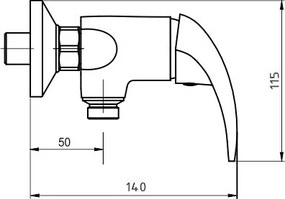 Novaservis Metalia 55 Sprchová baterie bez příslušenství 150 mm, chrom, 55061/1,0