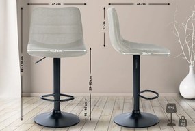 Bhm germany Barová židle Lex, textil, černá podnož / krémová