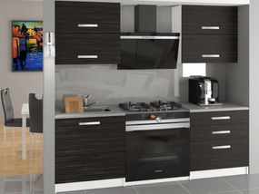 Kuchyňská linka Belini 120 cm královský eben s pracovní deskou Eleganta