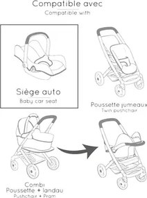 SMOBY Maxi-Cosi Autosedačka pro panenky béžová / od 3 let