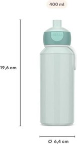 Světle zelená dětská lahev 400 ml Little farm – Mepal