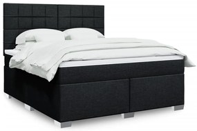 Box spring postel s matrací černá 180x200 cm textil 3292869