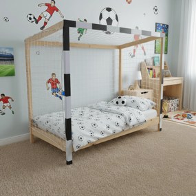 Montessori postel, přírodní/bílá/černá, 90x200, FUTAL