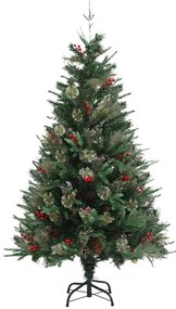 340526 vidaXL Vánoční stromek se šiškami zelený 150 cm PVC a PE