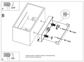 Nástěnné svítidlo Lobo Maxi, 1x černé kovové stínítko