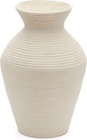 Krémová vysoká váza z papírmaše (výška 51 cm) Pria – Kave Home