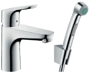 Hansgrohe Focus E2 - Umyvadlová baterie 100, s ruční sprchou Bidette, chrom 31927000