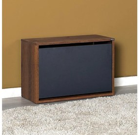 Adore Furniture | Botník 42x60 cm hnědá/antracit | AD0112