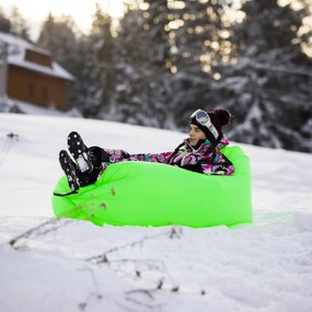 Nafukovací sedací vak/lazy bag, zelená, LEBAG