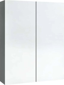 Koupelnová skříňka se zrcadlem 60 x 15 x 75 cm MDF antracitová 331529
