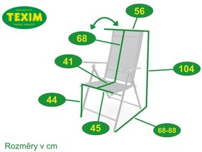 Nábytek Texim Zahradní nábytek z kovu - stůl Viking XL 190cm + 6x židle Pia polohovací