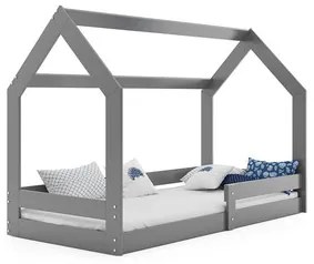 Dětská postel DOMEK I bez úložného prostoru  80x160 cm - grafit