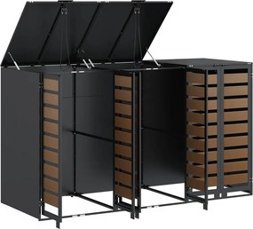 Úložný box na 3 popelnice Ocel Antracit 3394769