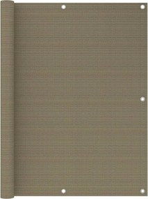 Balkonová zástěna taupe 120 x 600 cm HDPE 310967
