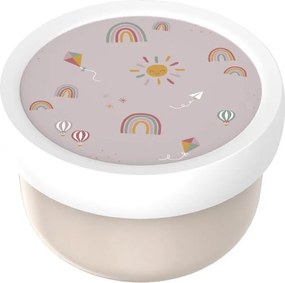 Béžový plastový dětský svačinový box Sunshine &amp; Rainbow – Mepal