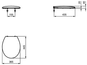 Vima 505 - WC sedátko, kovové panty