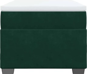 Box spring postel s matrací tmavě zelená 90x190 cm samet 3285254
