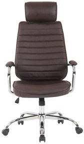 Kancelářská židle Kendal - pravá kůže | hnědá