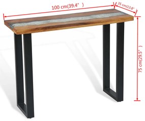 vidaXL Marketos Odkládací stolek, teak, 100x35x75 cm