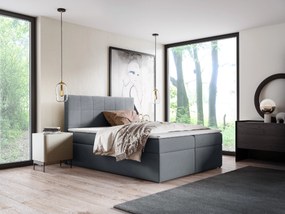 Eka Kontinentální čalouněná postel SMART - Trinity (160x200 cm) Barva látky Trinity: Světle hnědá (Trinity 2306)