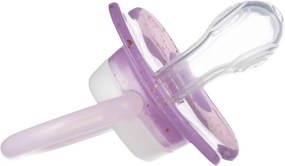 Canpol babies Dudlík svítící silikonový symetrický NIGHTGLOW 6-18m 2ks holka