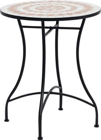 Outsunny Zahradní Stůl Ø60 x H71cm, Voděodolný Patio Stůl z Kovového Materiálu, Exteriérový Jídelní Stůl, Stůl na Piknik, Kulatý Patio Stůl pro Zahrad