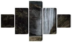 Vícedílný obraz Majestátní Vodopád Skógafoss Nedostatek Nedostatek Plátno Canvas 200x120