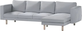 Potah na pohovku IKEA Norsborg 4-místná se šezlongem barva šedá látka pletený vzor