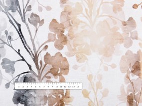 Biante Sametový povlak na polštář Tamara TMR-008 Hnědé a šedé pnoucí rostliny 50 x 70 cm