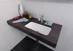 Sapho, KAMA umyvadlo 500x260mm, litý mramor, bílá, zápustná, 50134