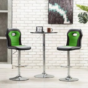 Petromila Barové židle 2 ks zelené umělá kůže