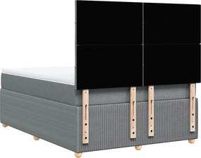 Box spring postel s matrací světle šedá 140 x 200 cm textil 3292079