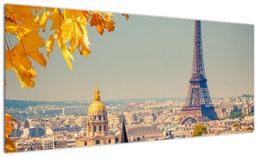 Moderní obraz Paříže - Eiffelova věž (100x40cm)
