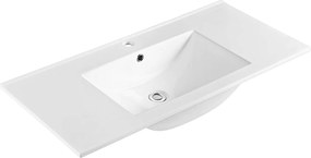 Sapho Slim - Umyvadlo 101x46 cm, s přepadem, otvor pro baterii, bílá 1601-100