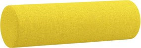 2místná pohovka s polštáři světle žlutá 120 cm textil 3200842
