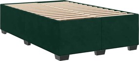 Box spring postel s matrací tmavě zelená 120 x 200 cm samet 3290879