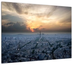 Skleněný obraz - Paříž z výšky (70x50 cm)