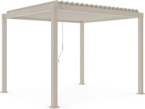 BIZZOTTO Světlá hliníková pergola s uzavíracími lamelami GARDA 3x3 m 0796085